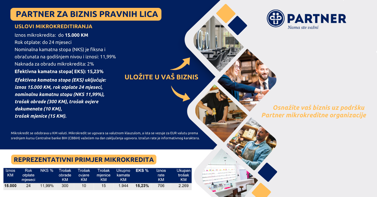 Partner mikrokrediti za pravna lica – Partner mikrokreditna fondacija